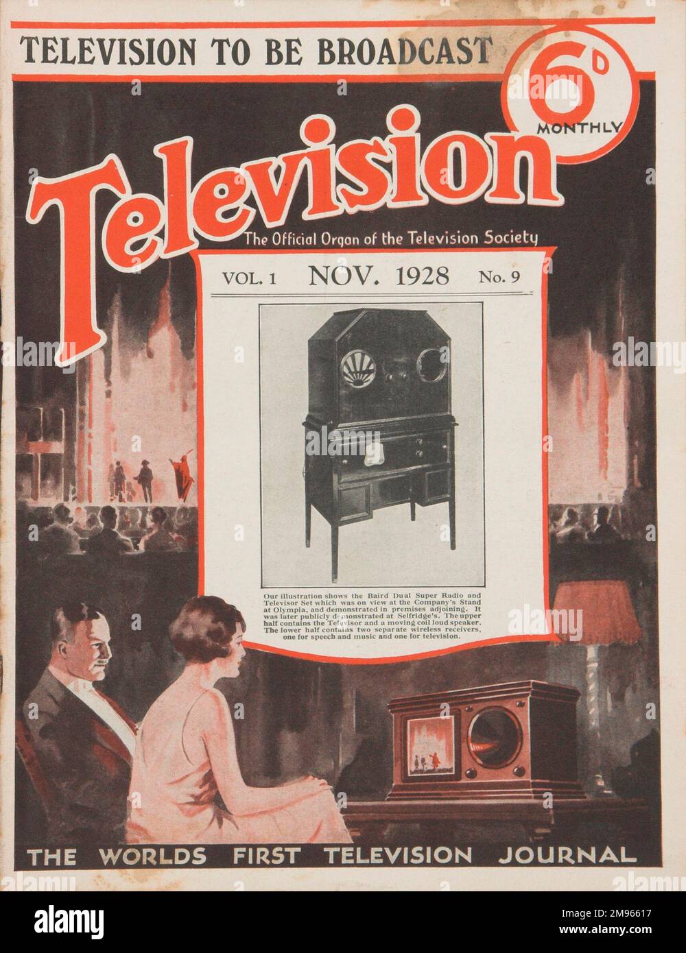 Front cover of Television magazine, "the world's first television ...