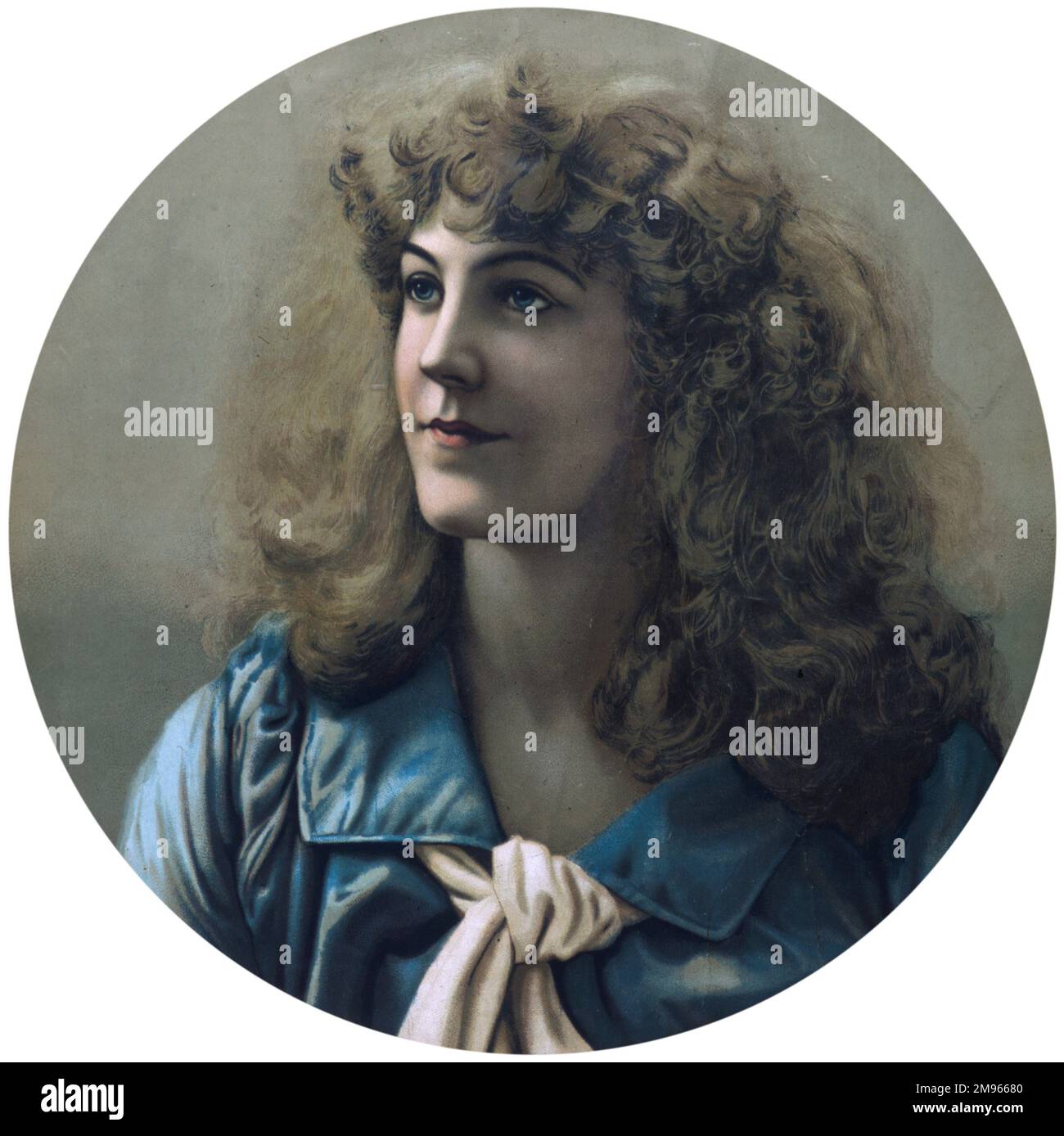 An idealised late Victorian portrait of Grace Darling, who rowed out ...