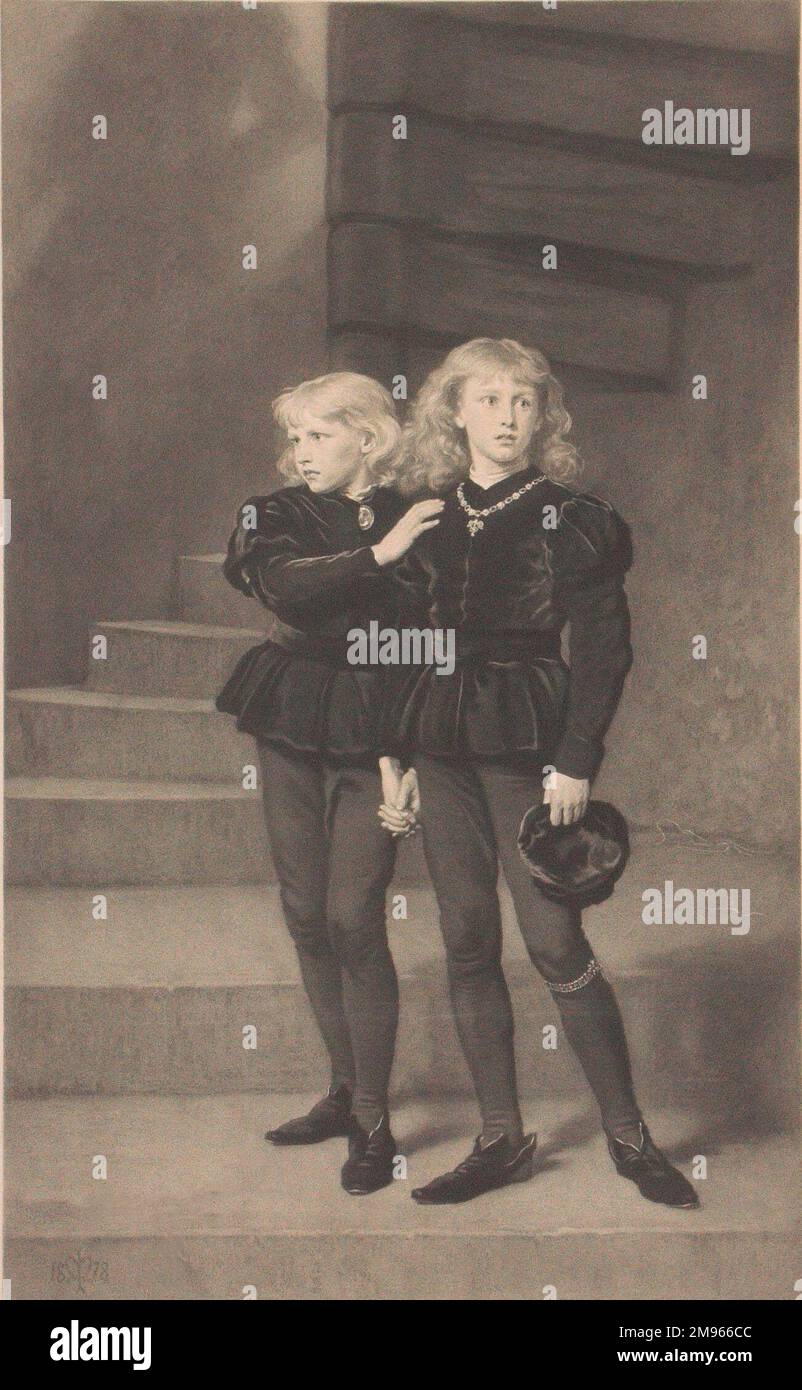 The Princes in the Tower painted by John Everett Millais in 1878 ...