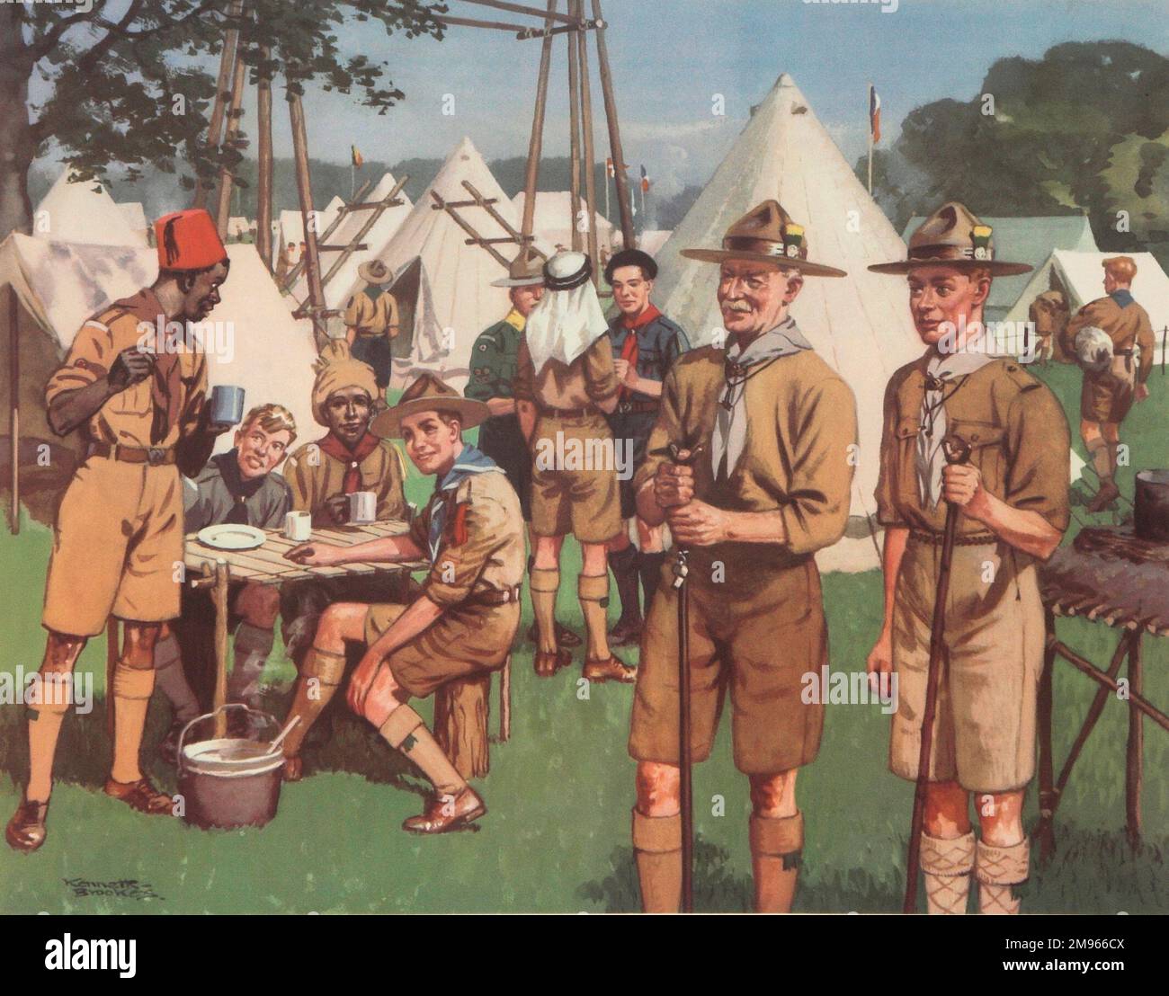 Lord Baden Powell, together with Edward, Prince of Wales (later Edward ...