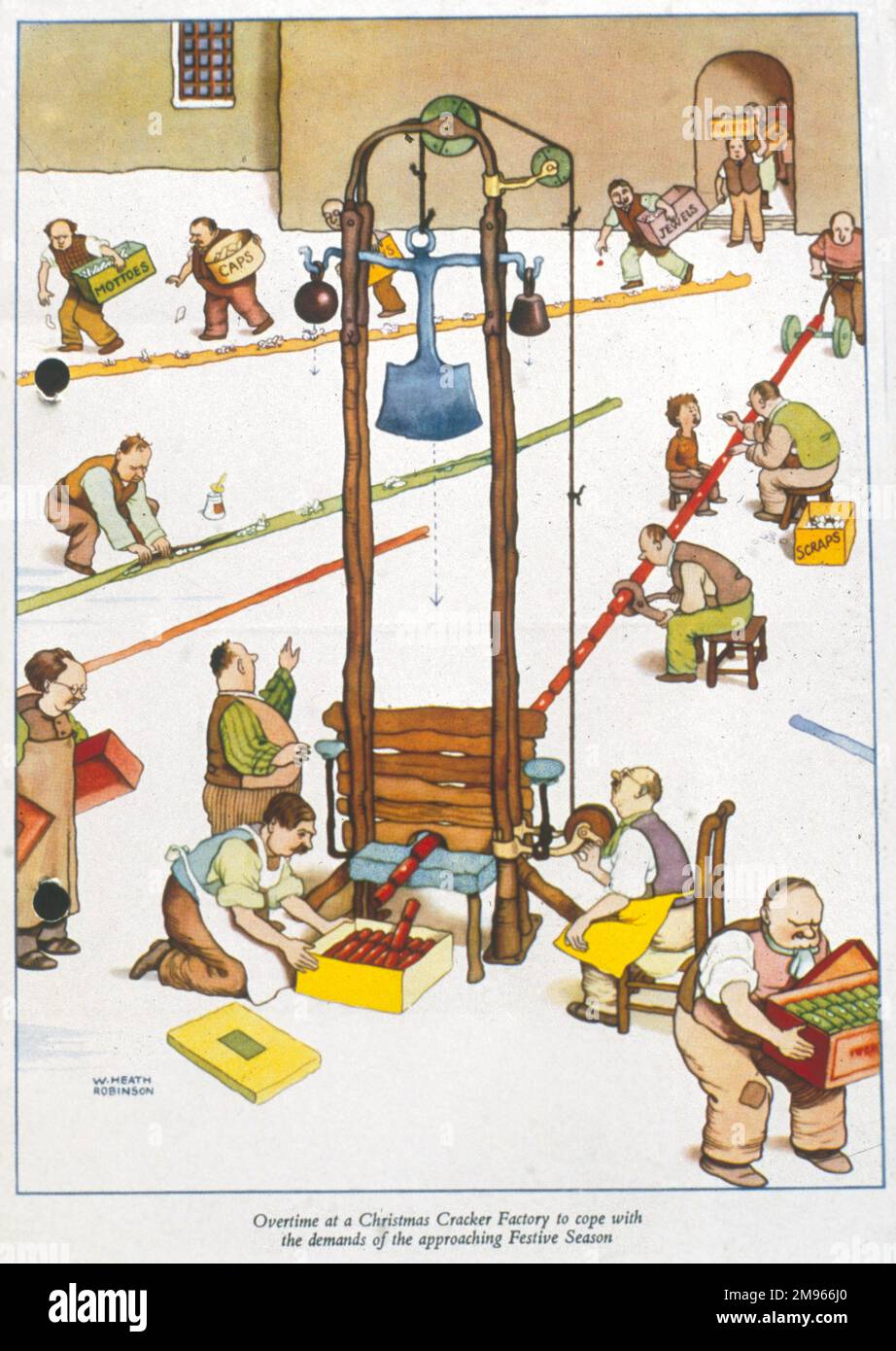 Colour illustration by William Heath Robinson depicting one of his ...