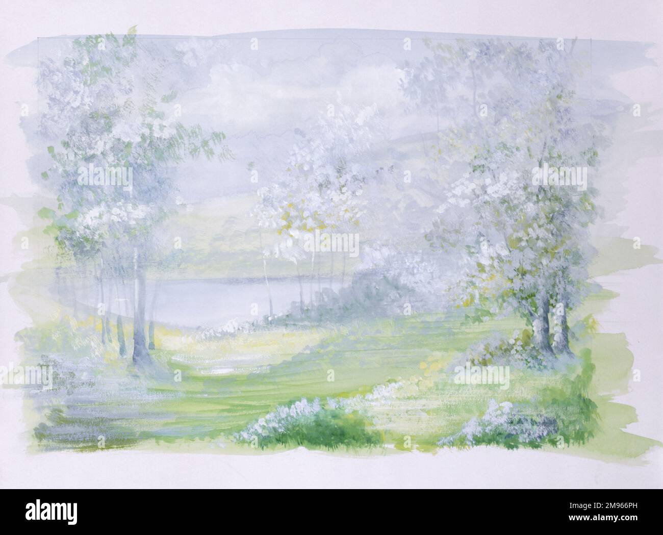 A late Spring / Summer countryside scene with impressionist overtones ...