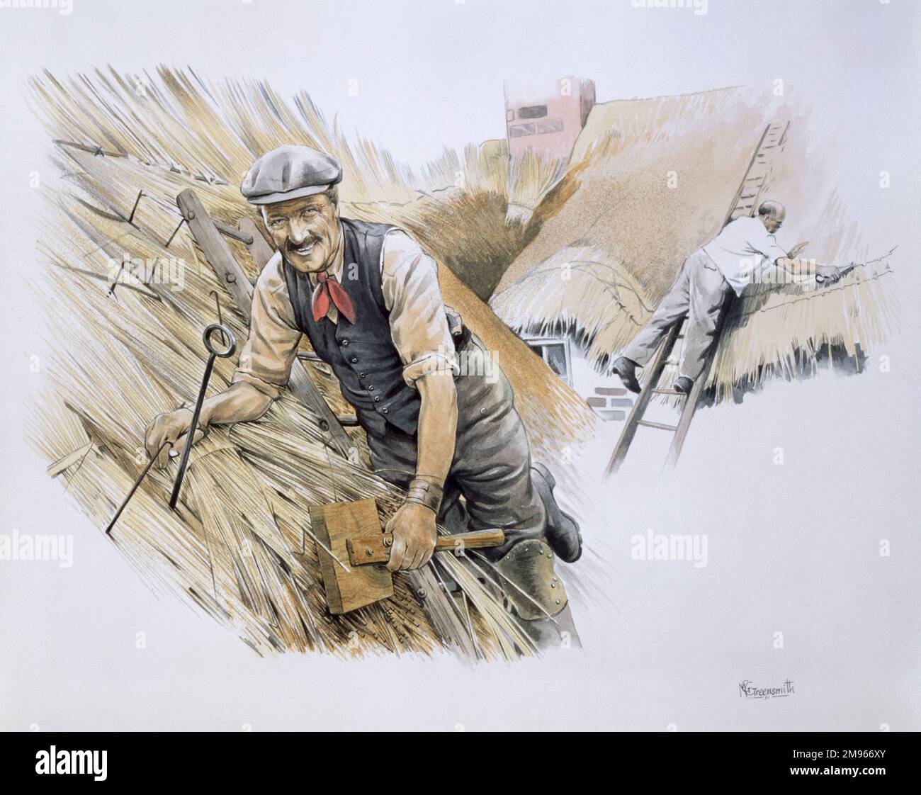 Two thatchers hi-res stock photography and images - Alamy