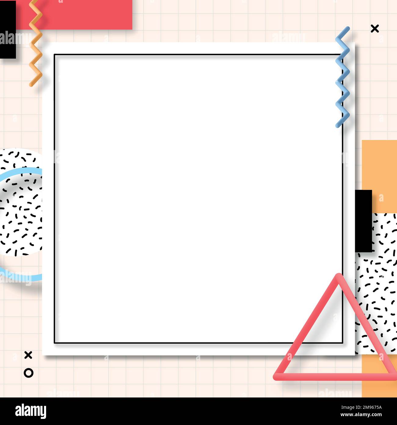 Memphis frames Stock Vector Images - Alamy