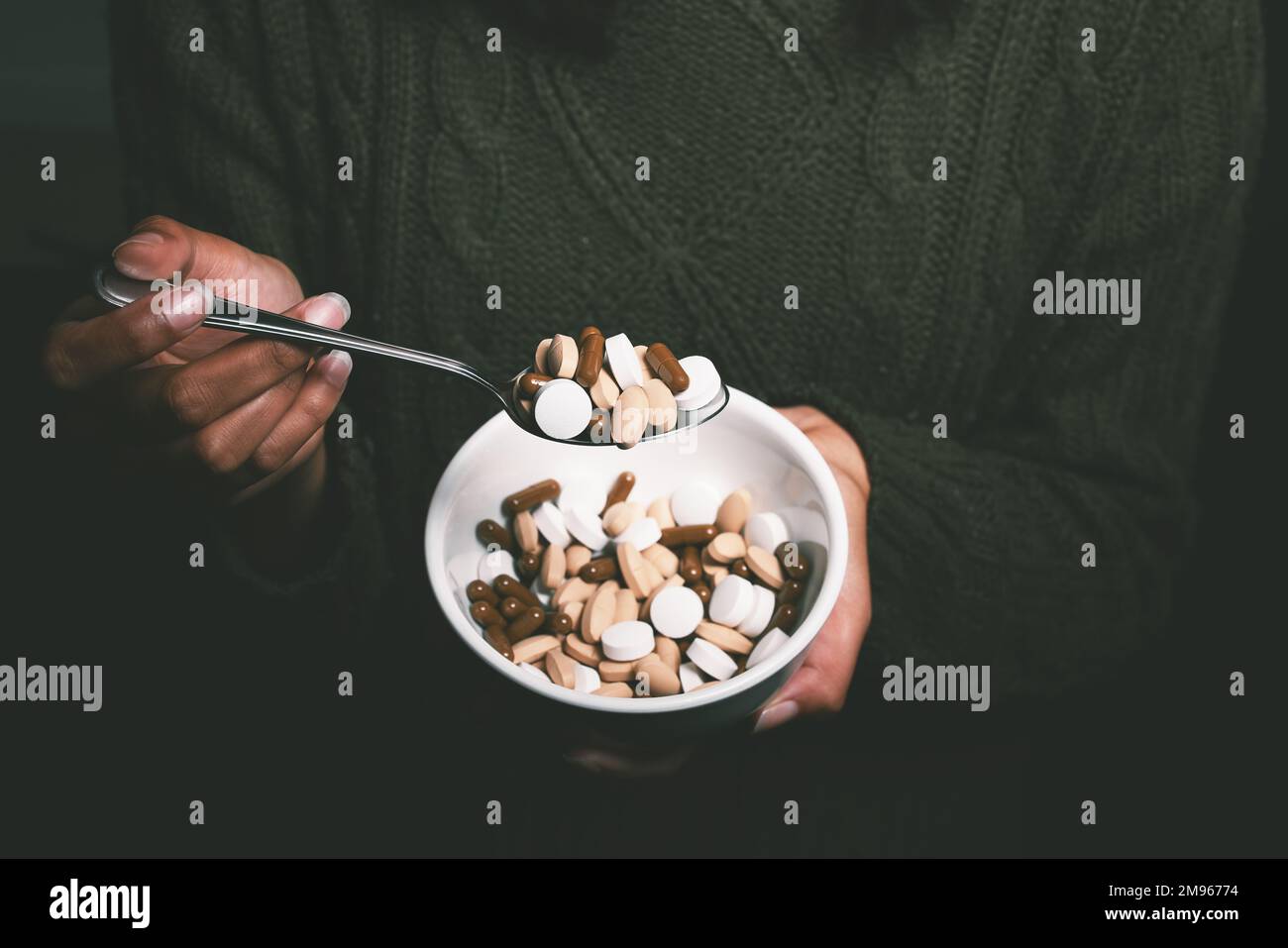 Thinking of a quick fix Think again. an unrecognisable woman eating a ...