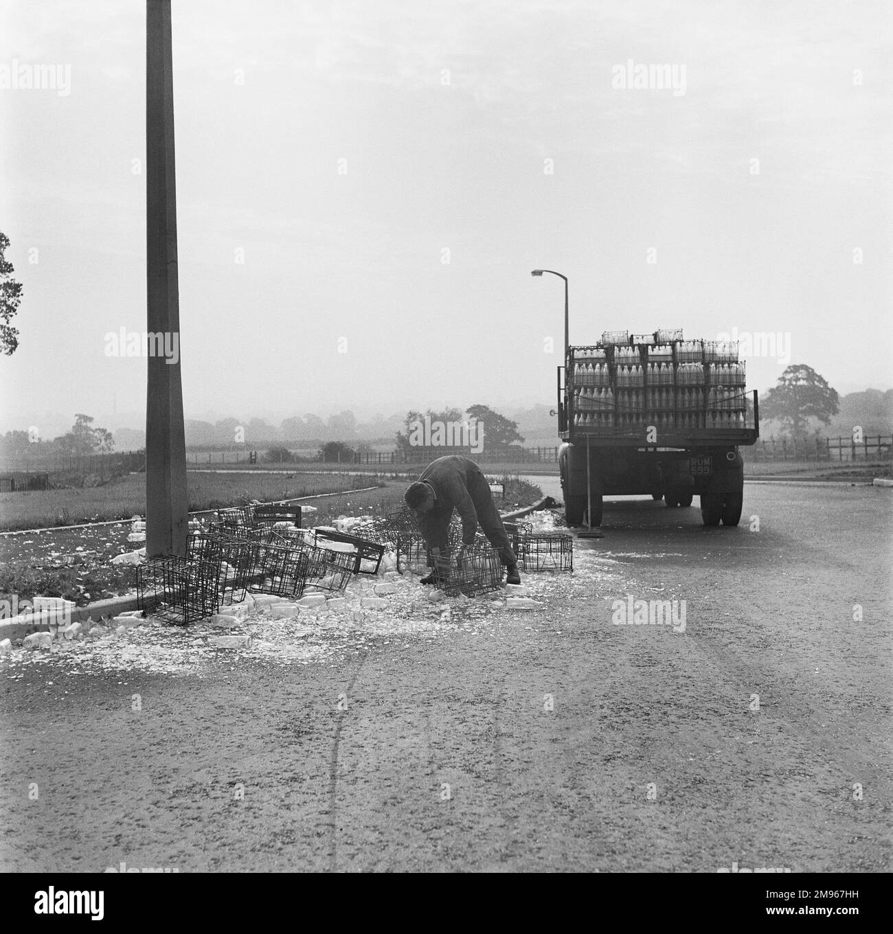 Milk Van, Worcestershire. Photograph by Norman Synge Waller Budd Stock ...