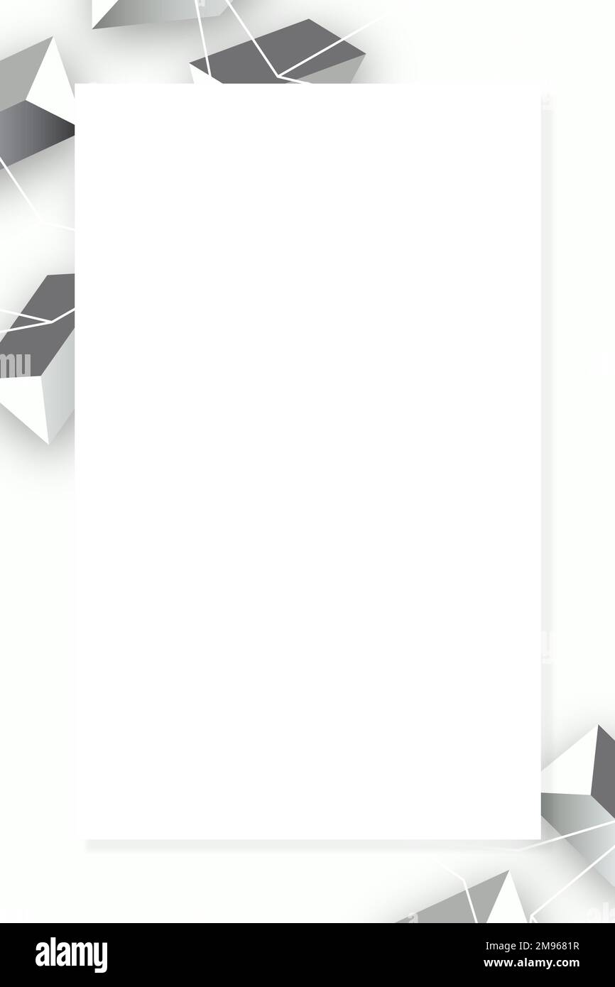 Light gray geometrical shape decorated frame vector Stock Vector Image ...