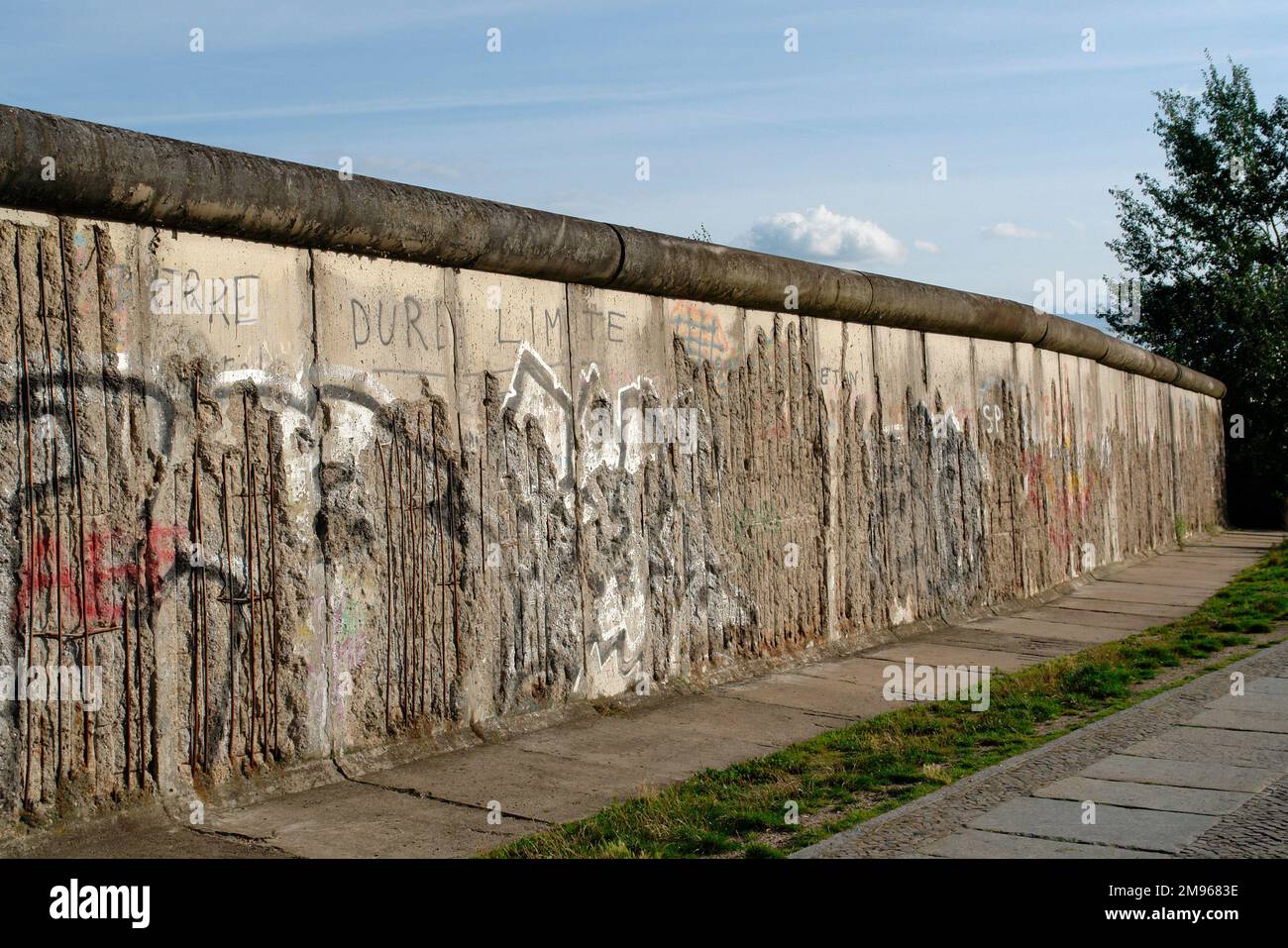Remains of the Berlin Wall with graffiti in the Bernauer Strasse ...