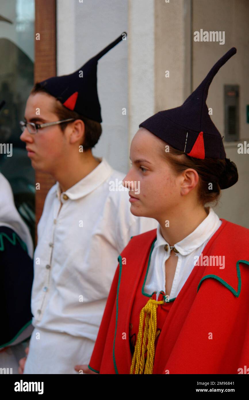 Two young members of a Boa Nova folklore group, seen here in Funchal ...