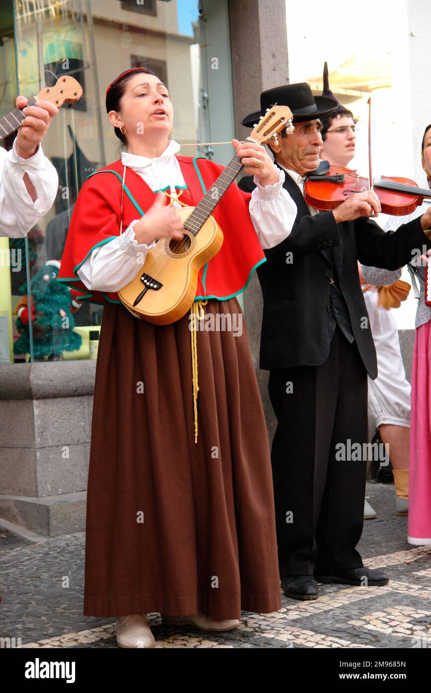 Musicians belonging to a folklore group from Gaula, seen here in ...
