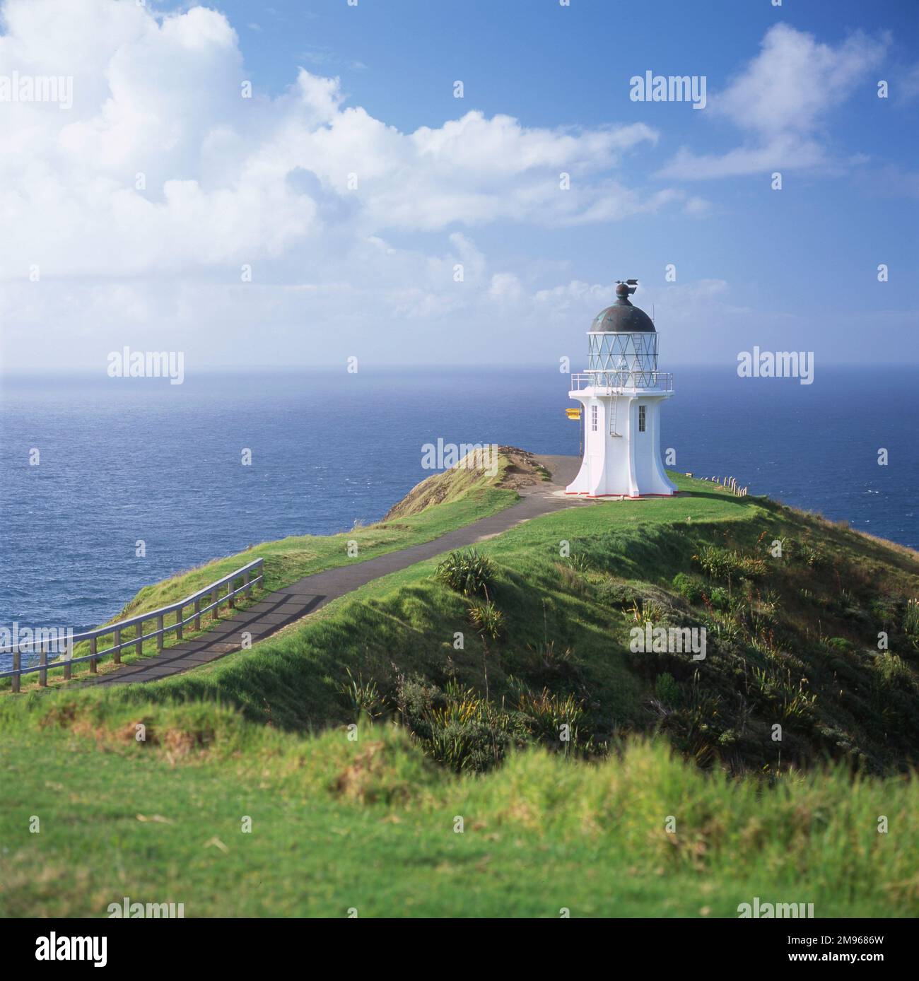 View of the lighthouse at Cape Reinga, at the far northern end of the ...