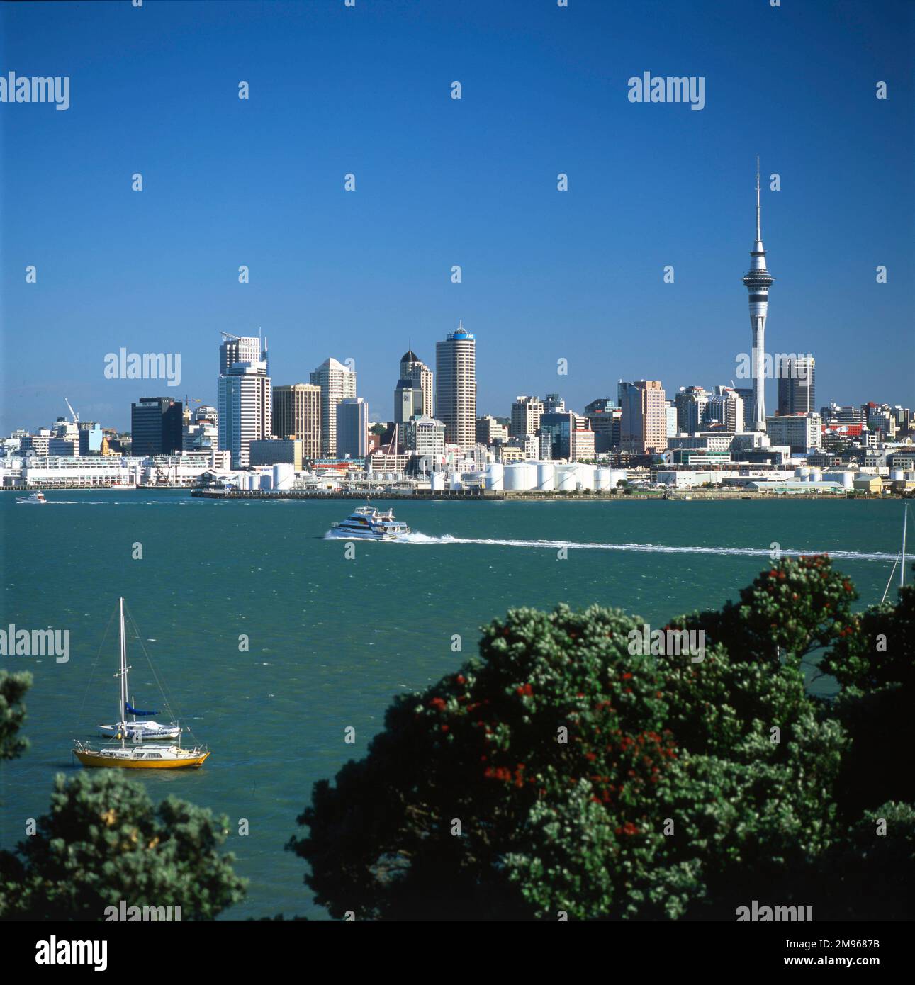 A general view of the central business district of Auckland, North ...