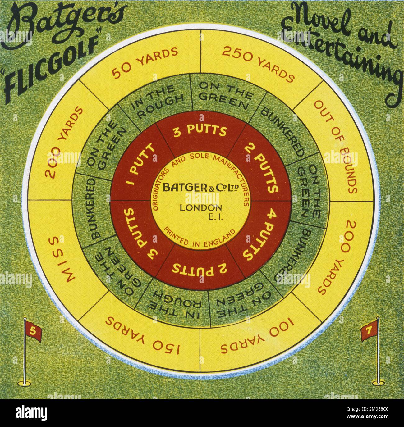 An ingenious game of golf from a Christmas cracker box Stock Photo - Alamy