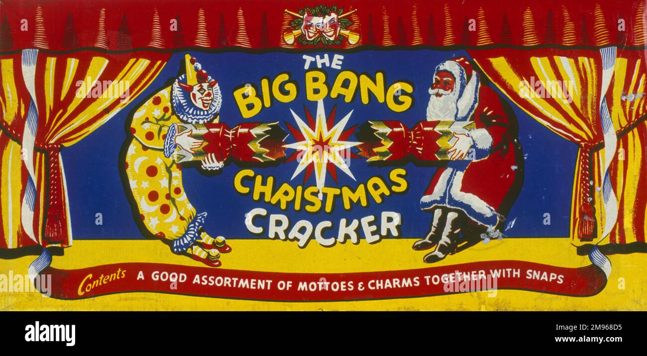 Label from a box of Big Bang Christmas crackers showing Father ...