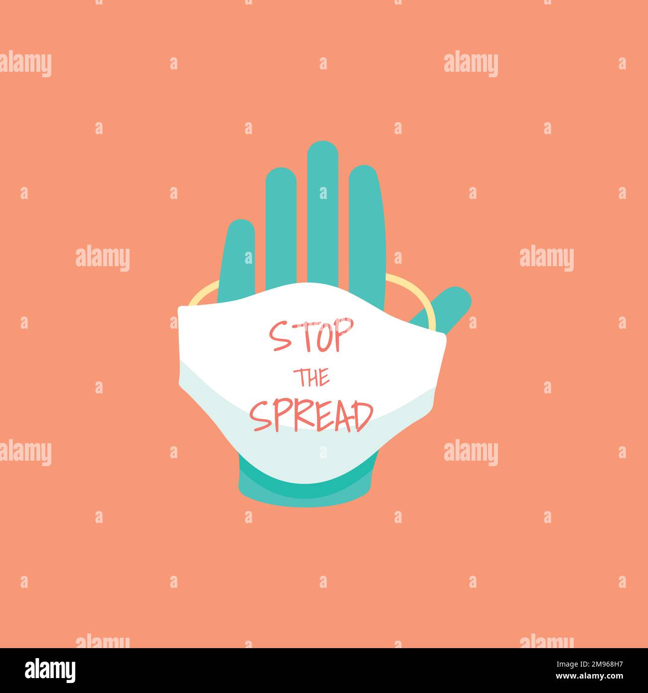 Stop the spread during coronavirus pandemic element vector Stock Vector ...