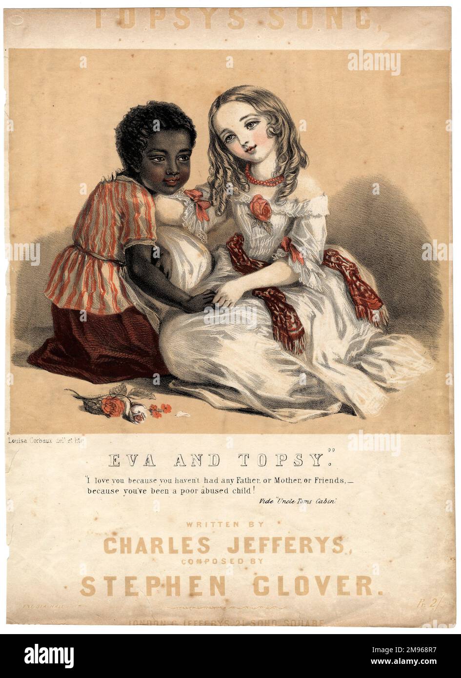Music cover for Topsy's Song, with words by Charles Jefferys and music ...