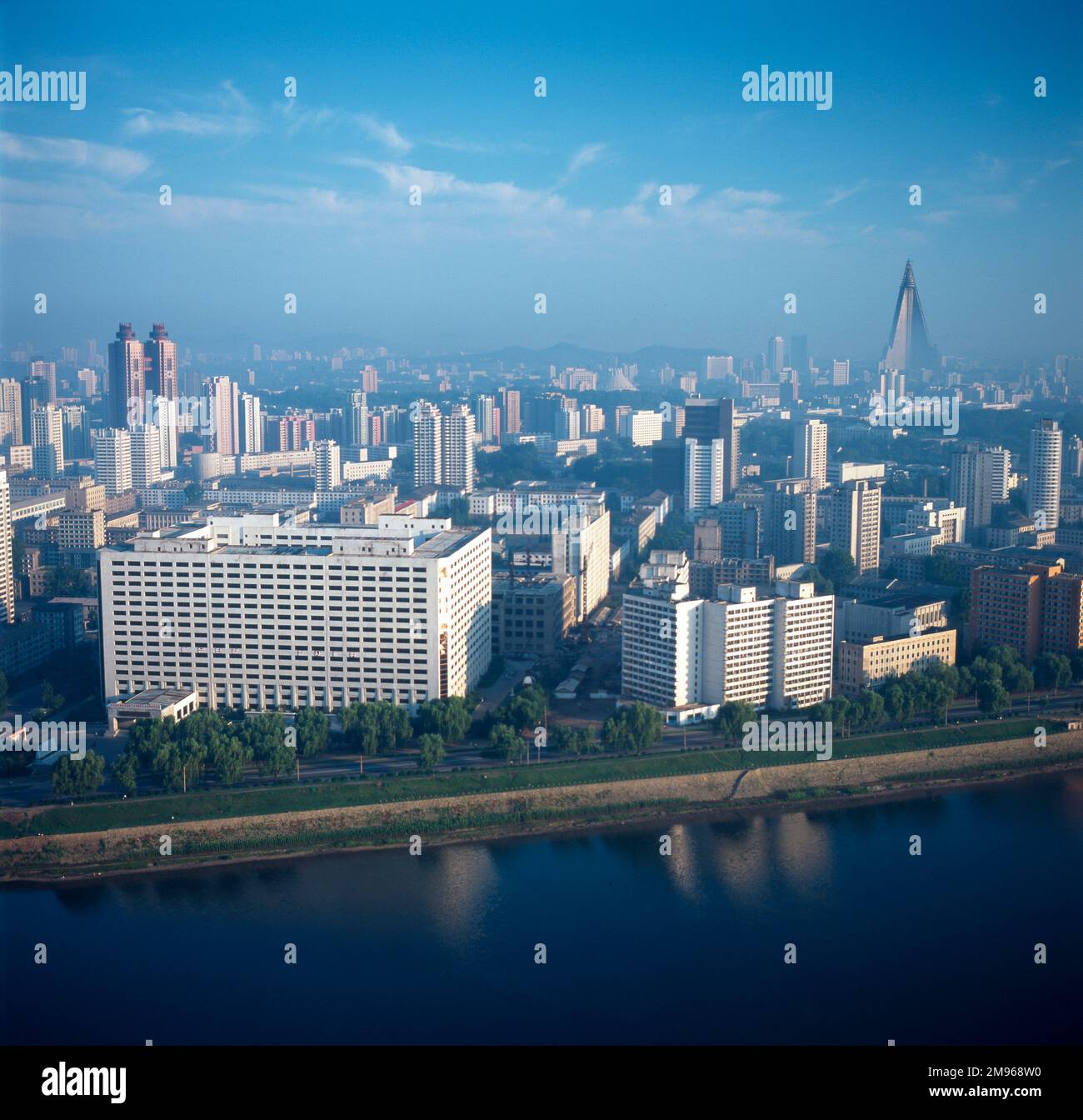 General view of Pyongyang, capital of North Korea, across the Taedong ...