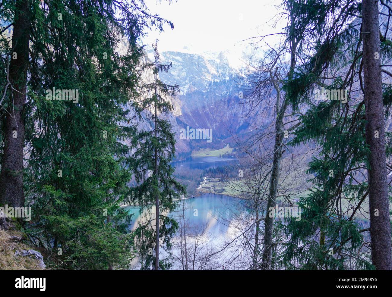 View of the upper lakes at Königssee in Germany Stock Photo - Alamy