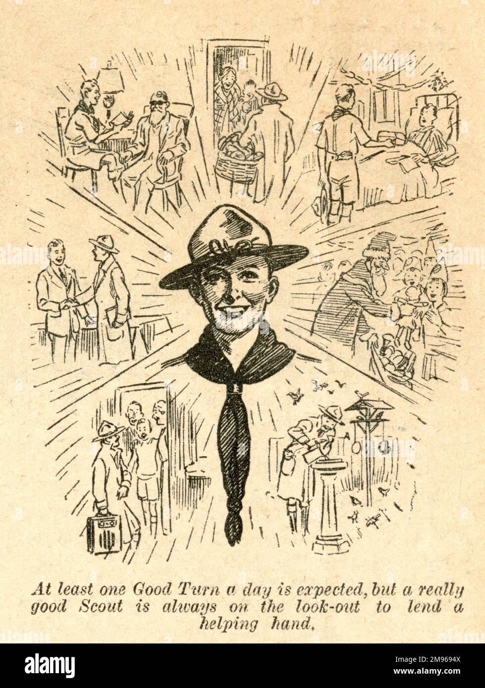 A good boy scout should always be on the look out to lend a helping ...