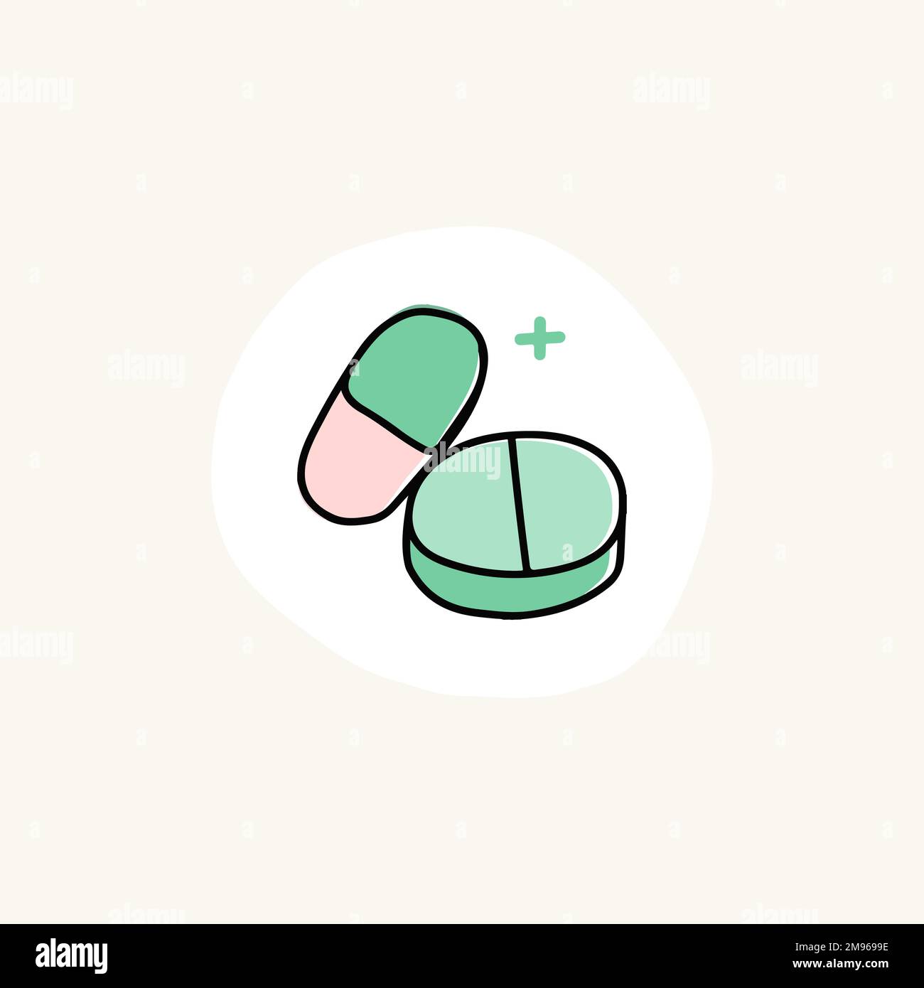 Green pill icon cartoon Stock Vector Images - Alamy