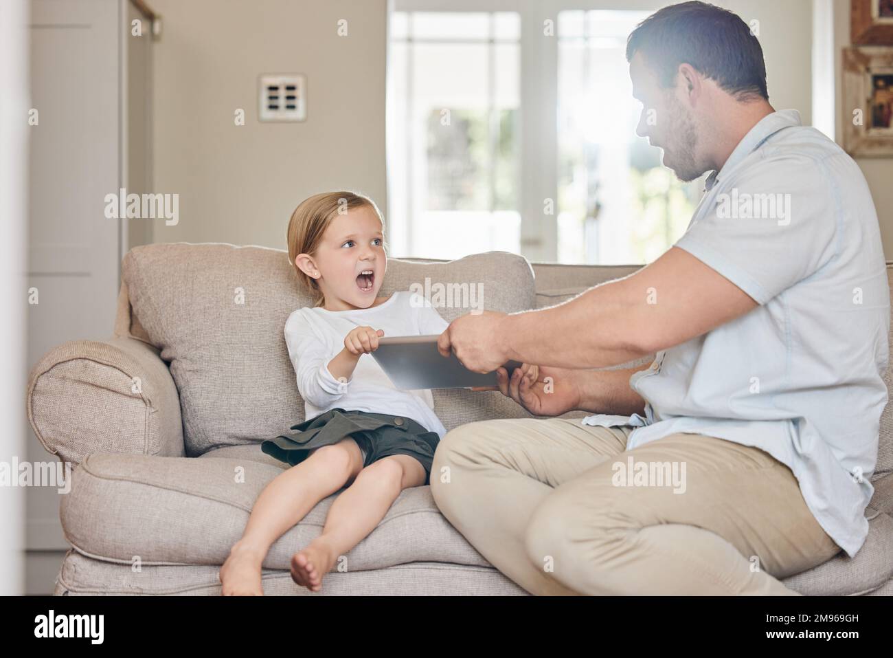 Arguing is the olympics of talking. a young father and daughter ...