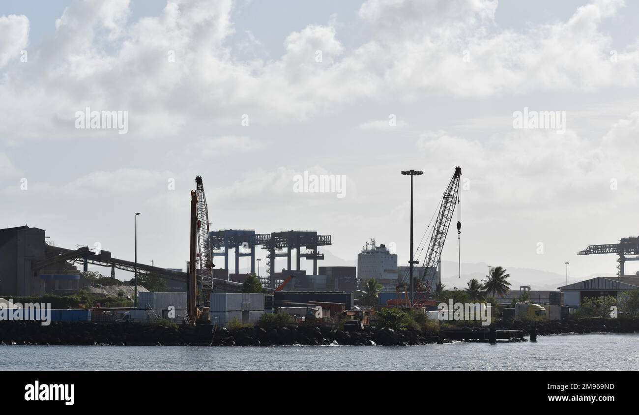 Fort-de-France, Martinique- January 9, 2023- Electrical Power Plant ...