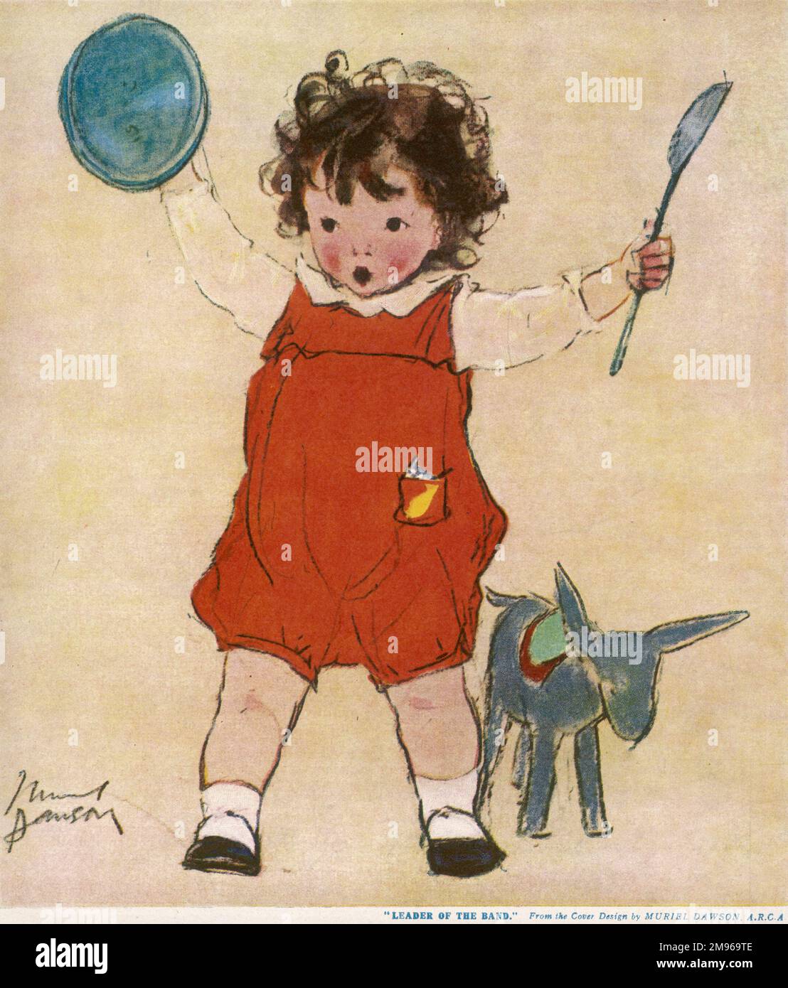 A boisterous child makes a racquet with a pan and lid. Even his toy ...