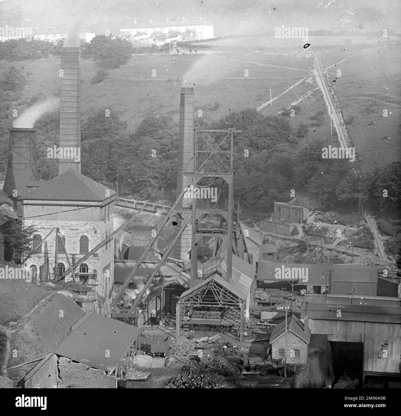 An aerial view of Tirpentwys Colliery near Pontypool in South Wales ...