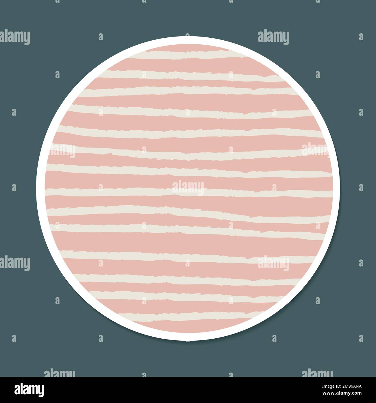 Minimal striped doodle social story highlight sticker vector Stock ...