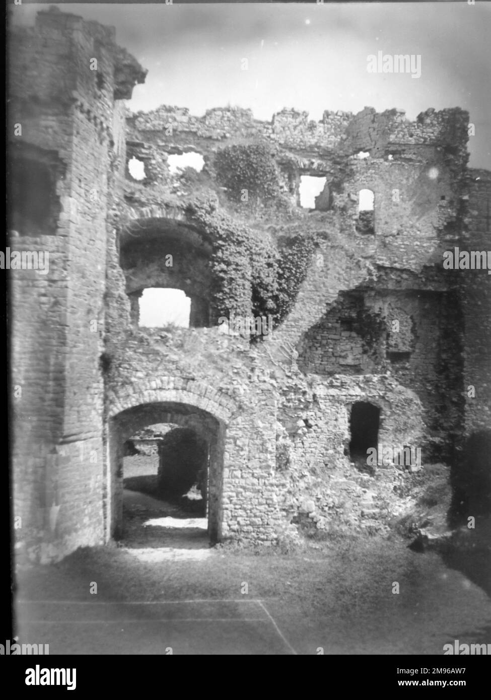 General view of the interior of Carew Castle, Pembrokeshire, Dyfed ...