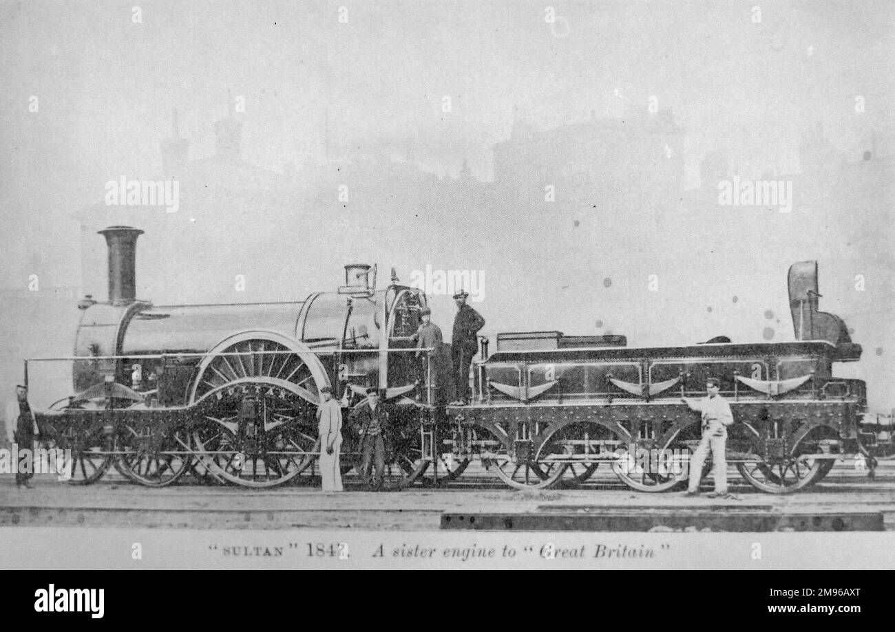 The newly built Sultan locomotive, belonging to the Iron Duke class of ...