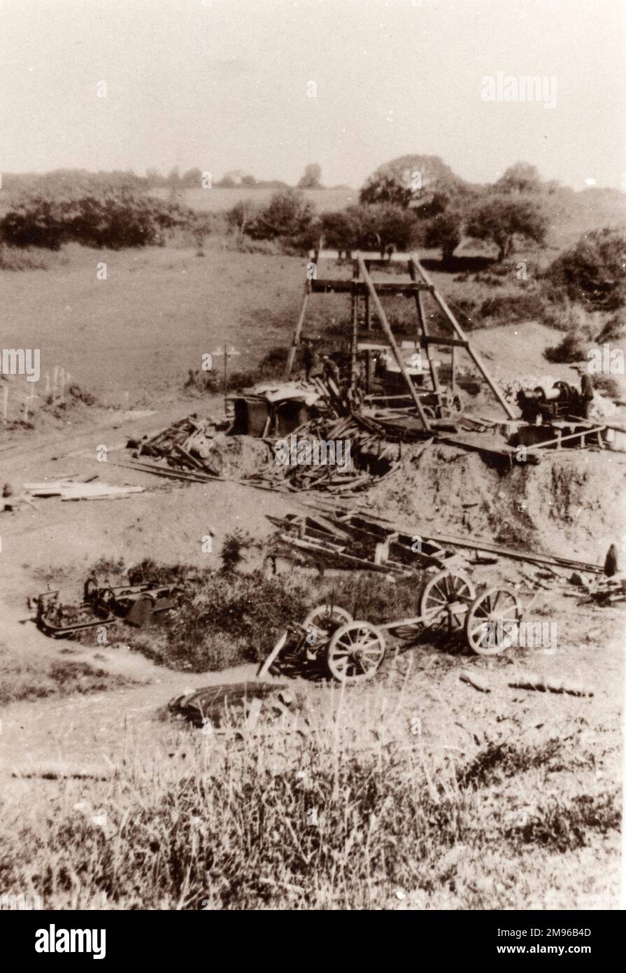 A view of Hook Colliery, near Haverfordwest, Pembrokeshire, South Wales ...
