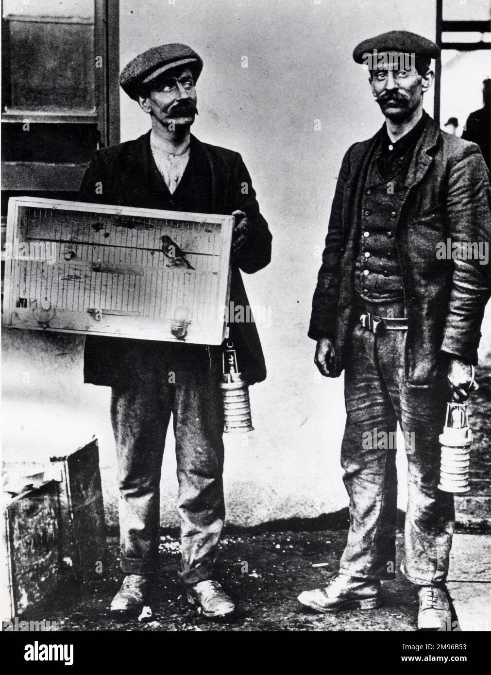 Two miners at the Universal Pit, Senghenydd Colliery, near Caerphilly ...