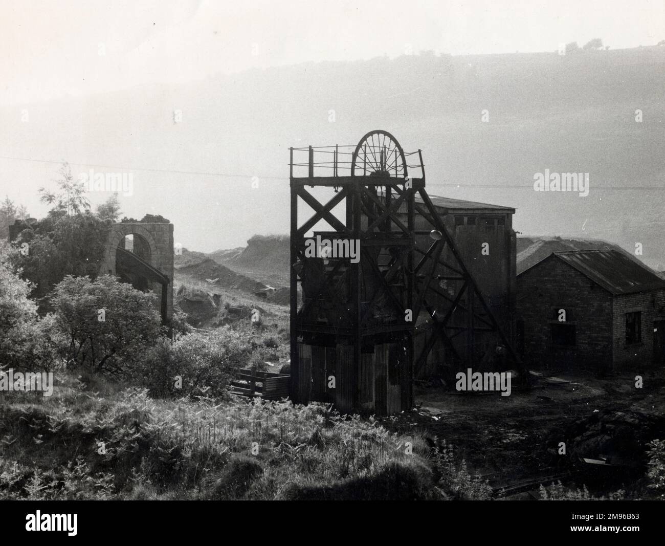 View of the winding engine house, built in 1845, which worked the pumps ...