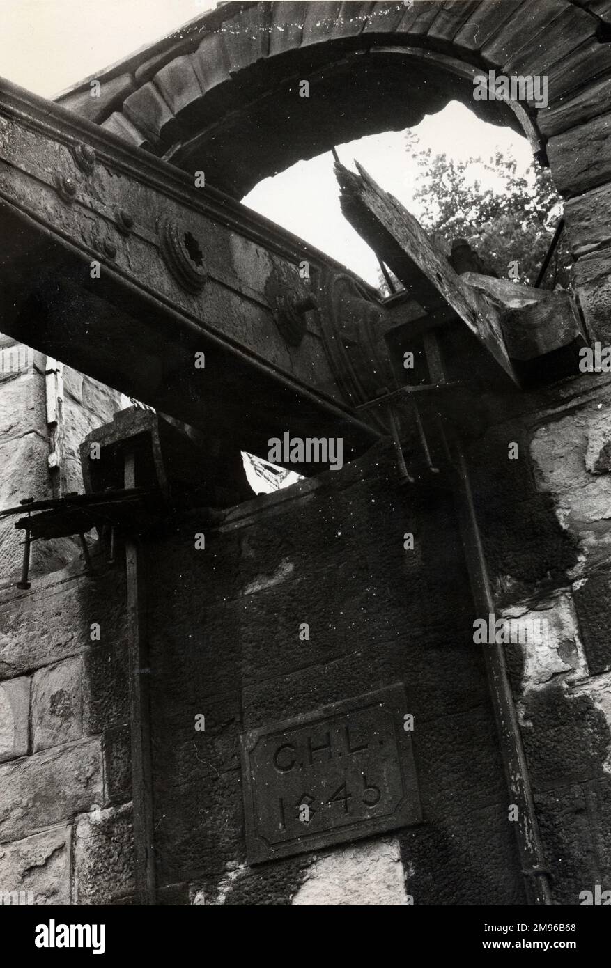 Detail of the winding engine house, built in 1845, which worked the ...