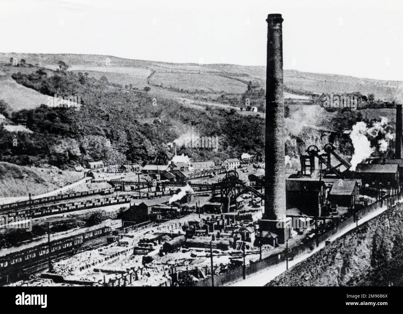 View of Lewis Merthyr Pit, Bedwas Navigation Colliery, Monmouthshire ...