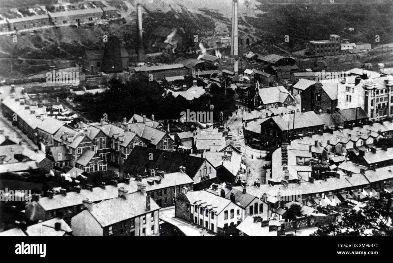 View of Ferndale Colliery (also known as Blaenllechau Colliery) and ...