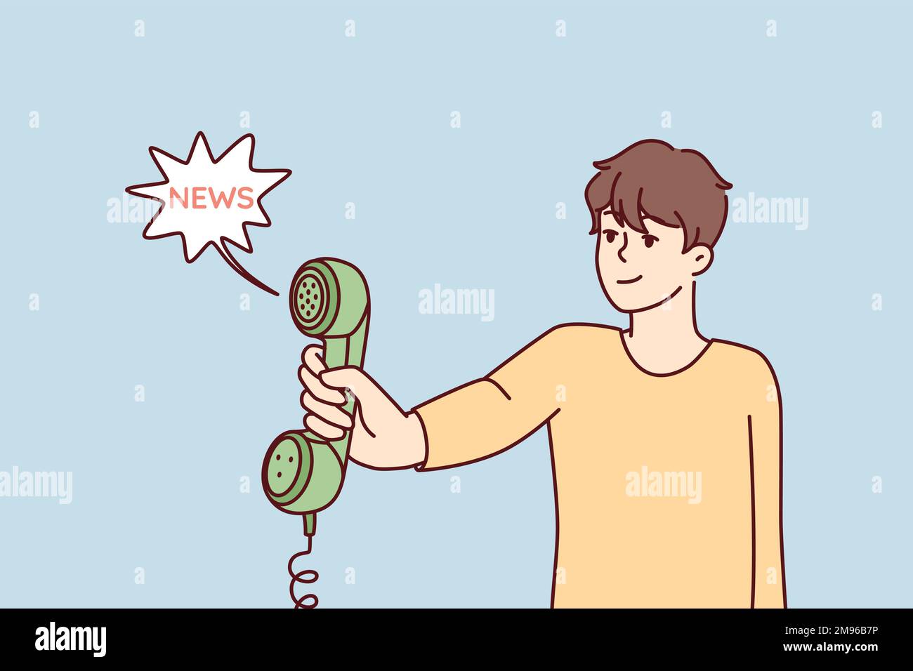 Retro landline telephone Stock Vector Images - Alamy