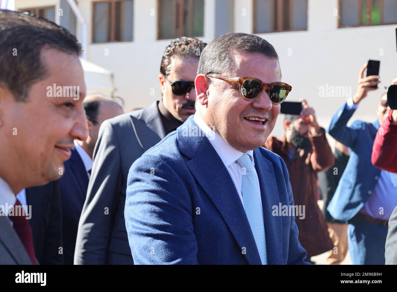 Libyan President Abdel Hamid al-Dabaiba seen during the opening of the ...