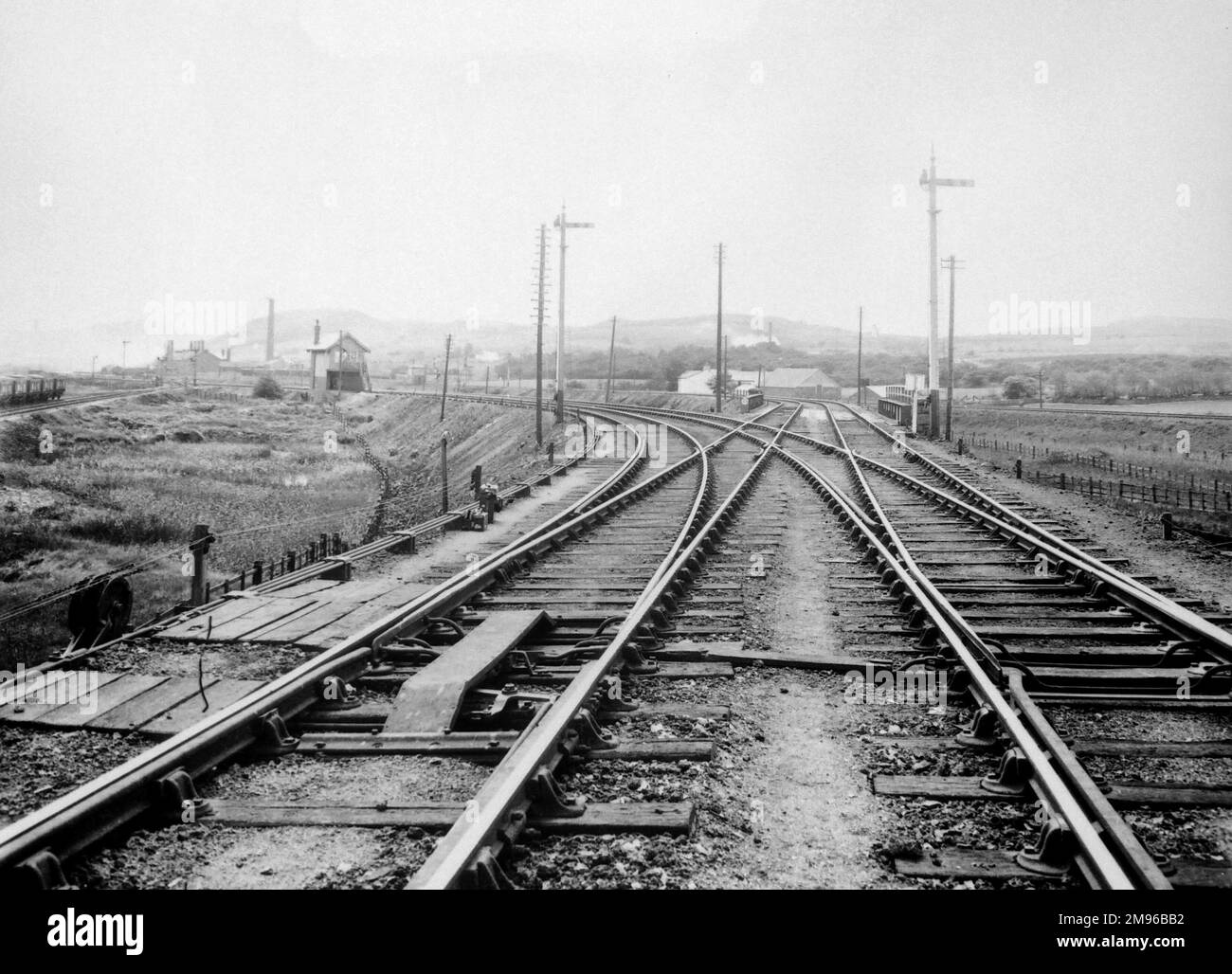 Rail tracks main railway Black and White Stock Photos & Images - Alamy