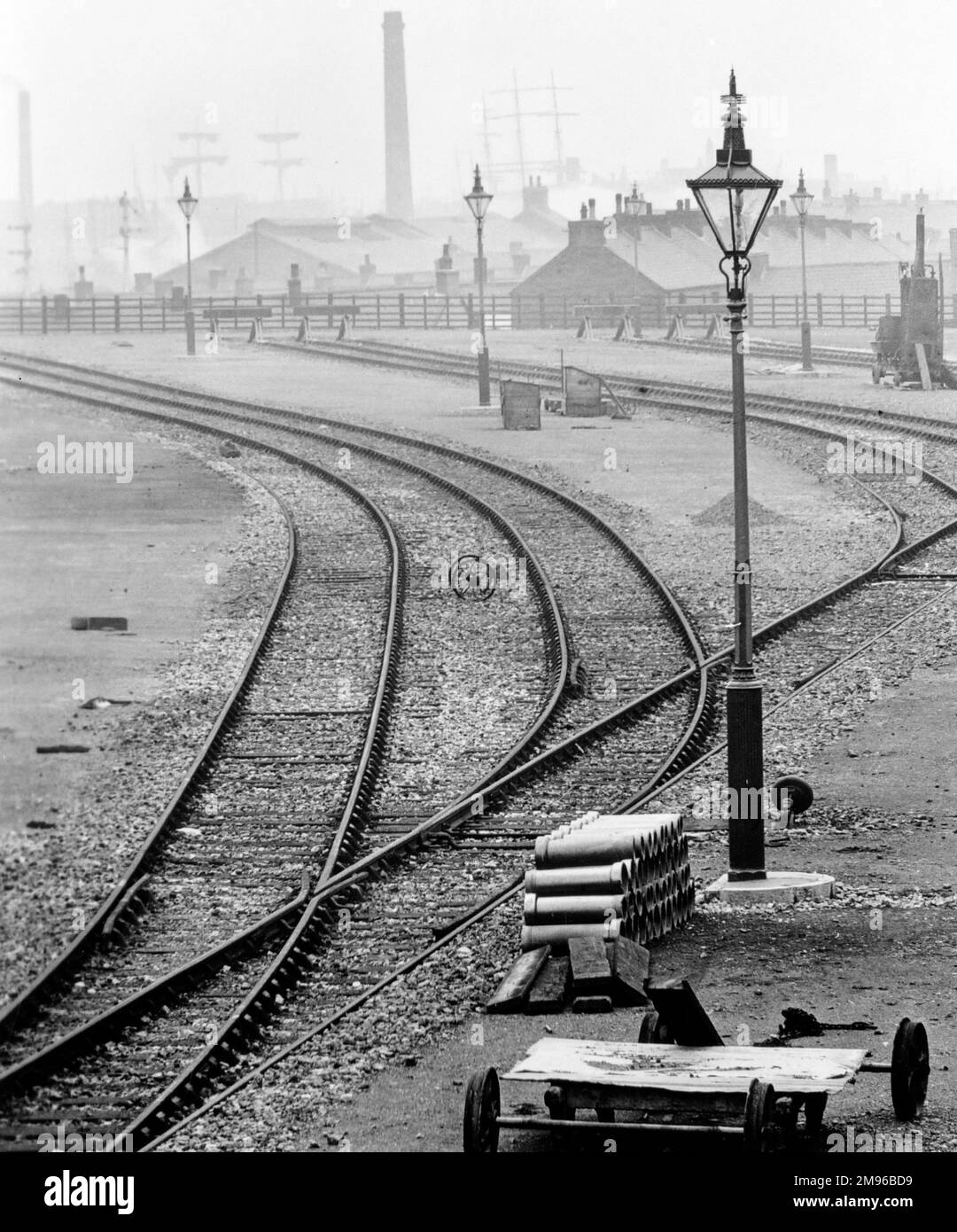 View of the railway tracks at the Swansea Loop East Junction on the ...