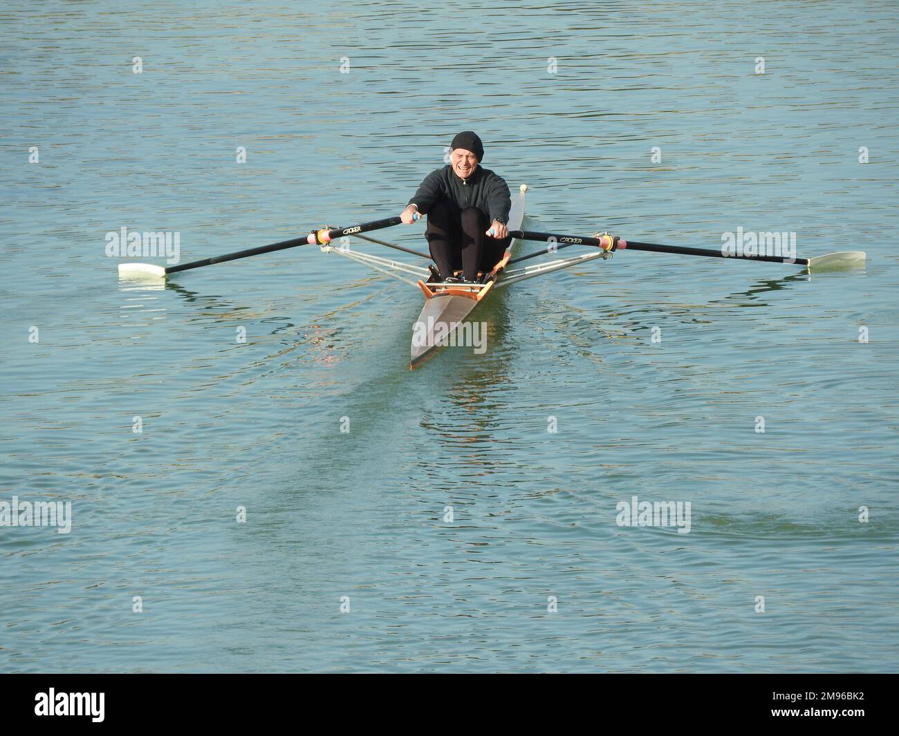 Italian men paddling in Florence Stock Photo - Alamy