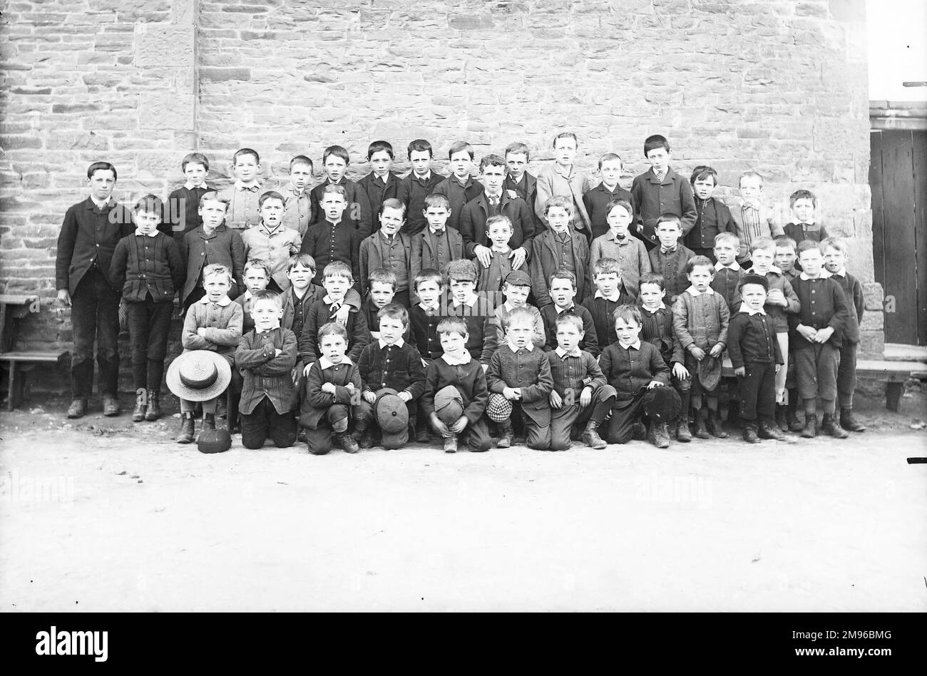 A group photo of the boys' class at Crickhowell School, Crickhowell ...
