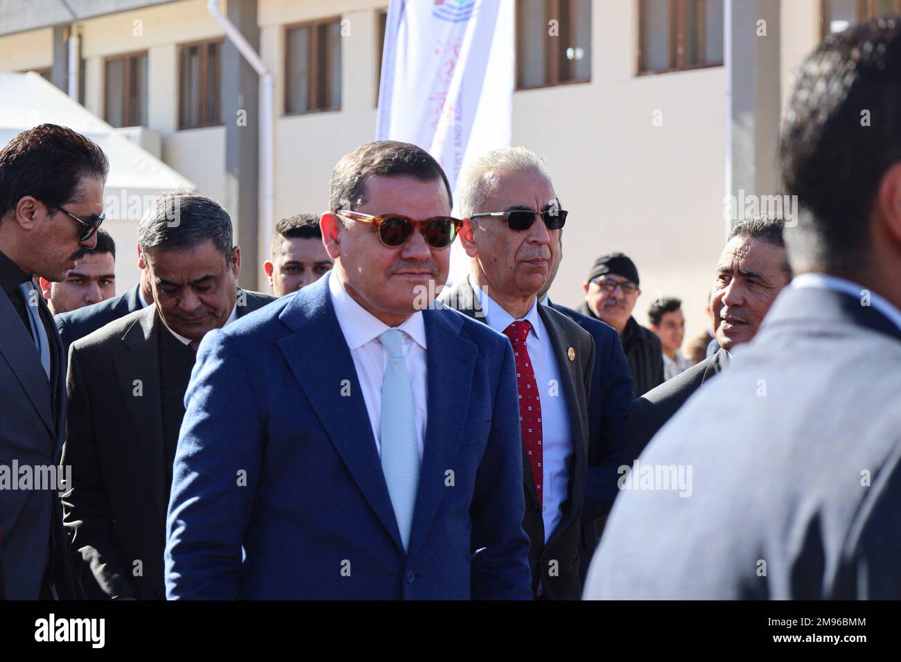 Libyan President Abdel Hamid al-Dabaiba seen during the opening of the ...