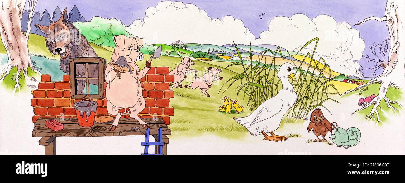 The Three Little Pigs And The Somewhat Bad Wolf Coloring Pages