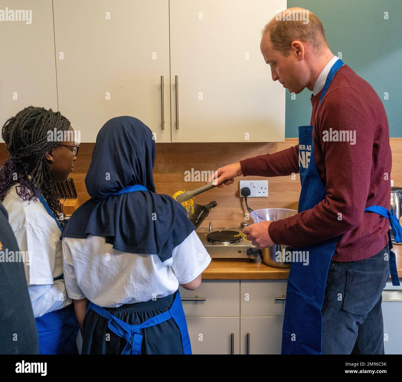 The Prince of Wales takes part in a cooking lesson with Daisha Nagawagi ...