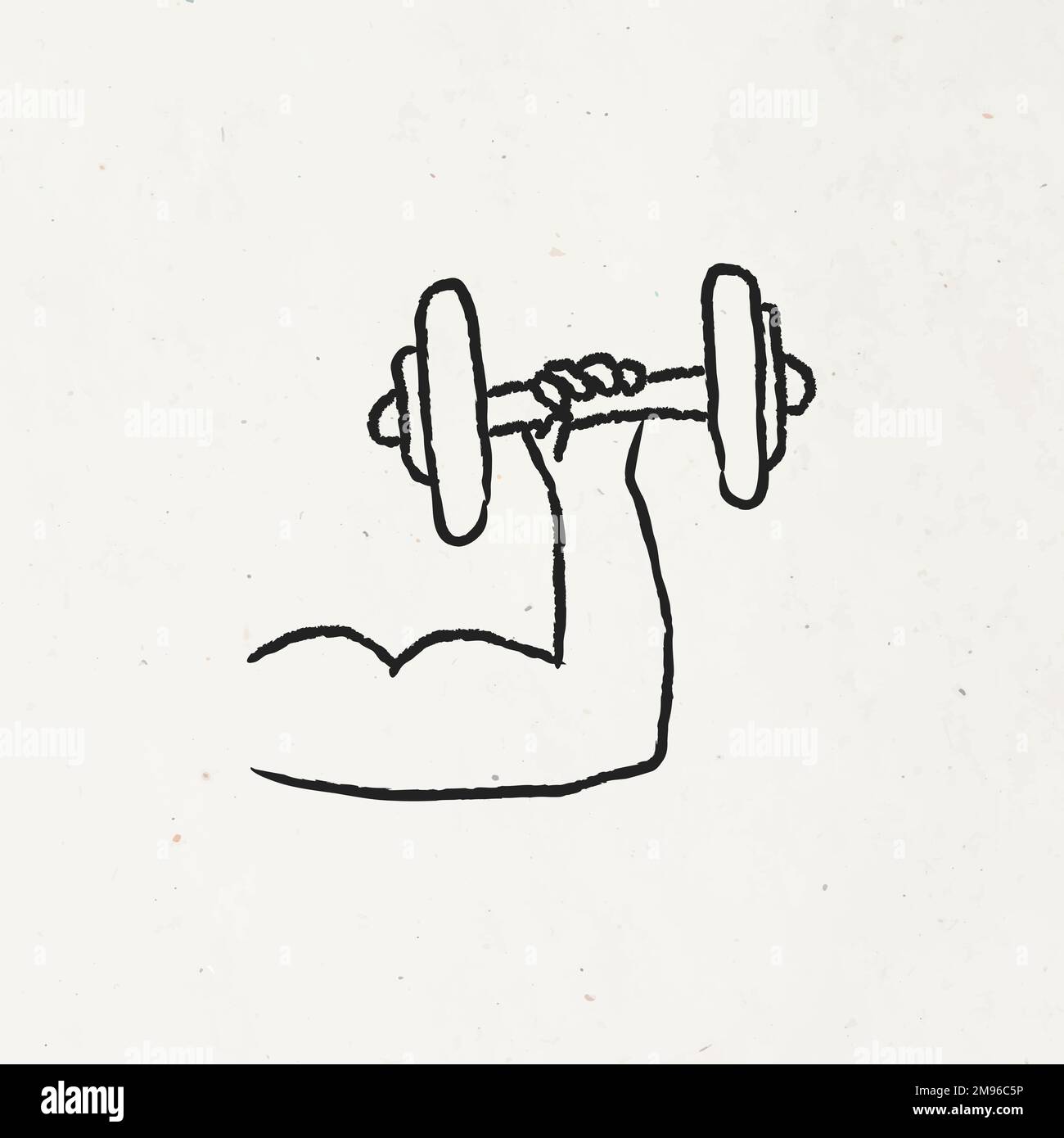 Lifting a dumbbell doodle style vector Stock Vector Image & Art - Alamy