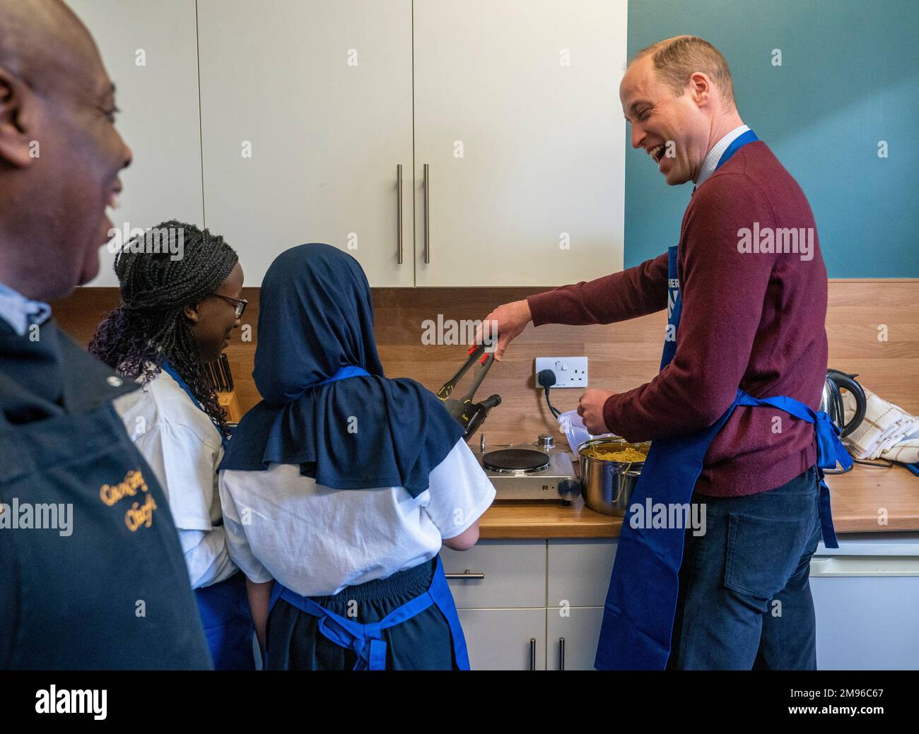 The Prince of Wales takes part in a cooking lesson with Daisha Nagawagi ...