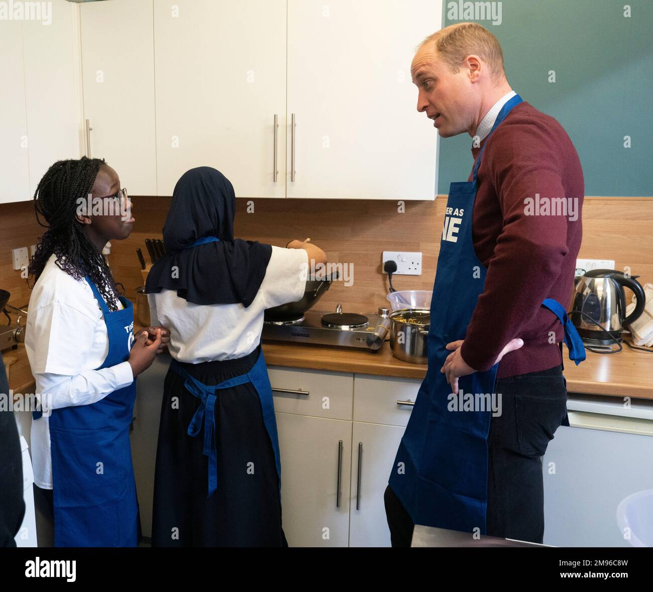The Prince of Wales takes part in a cooking lesson with Daisha Nagawagi ...
