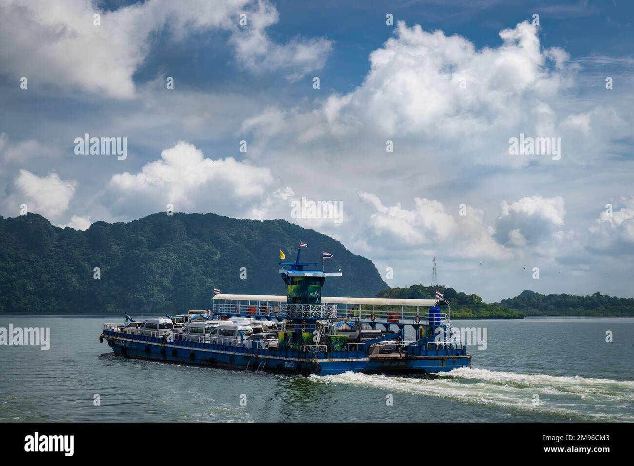 Ferry operating between Krabi and Ko Lanta island in Thailand Stock ...